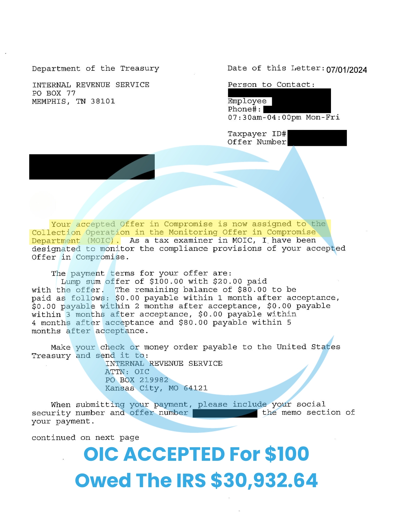 Offer in Compromise Success Stories | Tax Debt Relief Testimonials